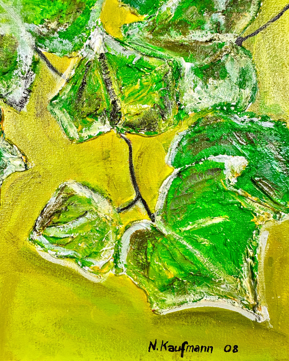 Gemaelde Efeu 2009, Acryl auf Leinwand, 40x40cm – Artnic Manufaktur